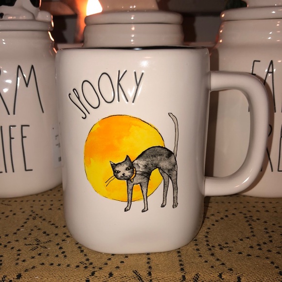 Rae Dunn | Holiday | Rae Dunn Spooky Mug With Cat And Moon | Poshmark